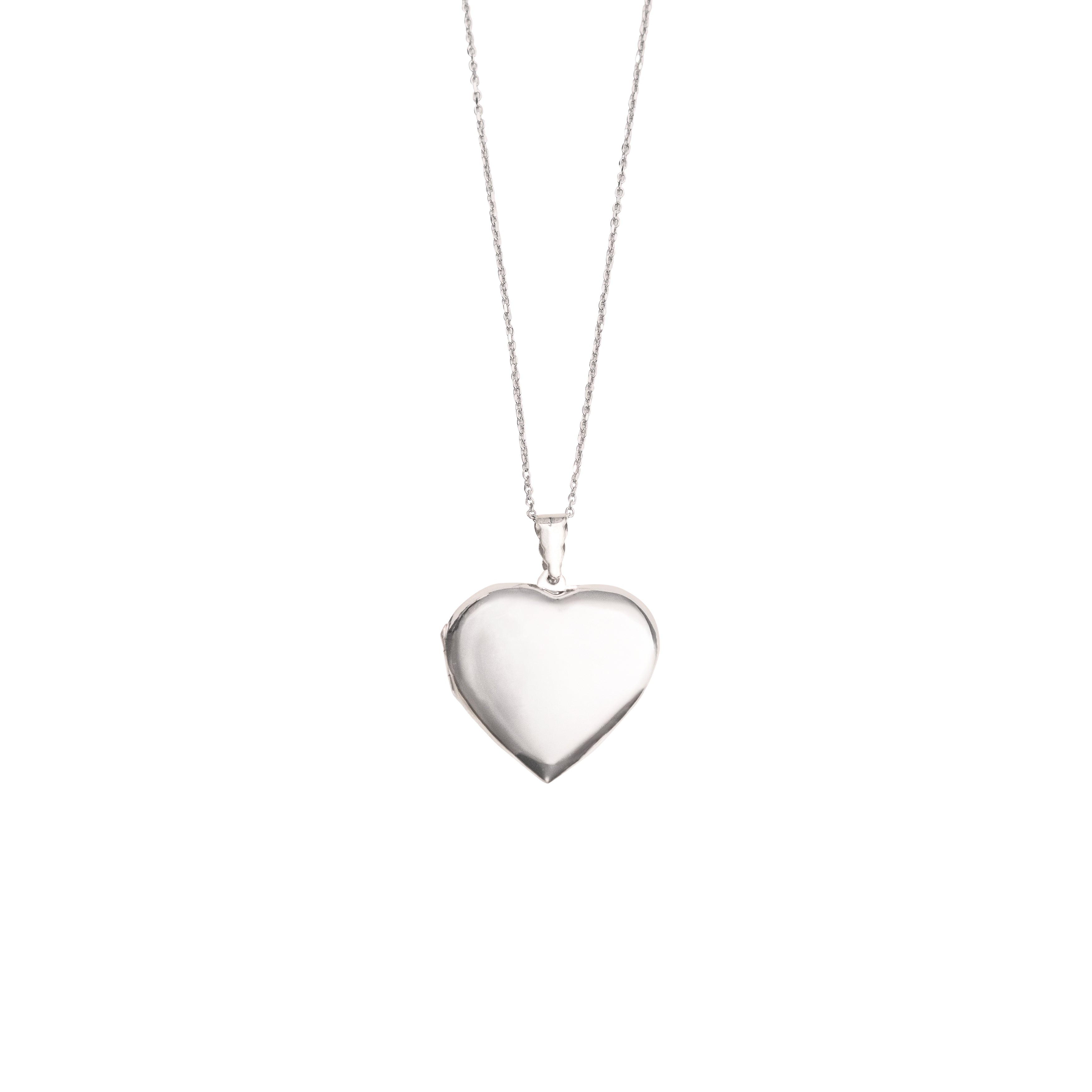 Large Heart Sterling Silver Locket and Chain Necklace – Beksan Designs
